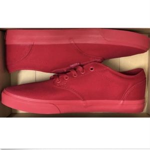 Vans | Shoes | Vans Atwood Mono Red Shoes | Poshmark